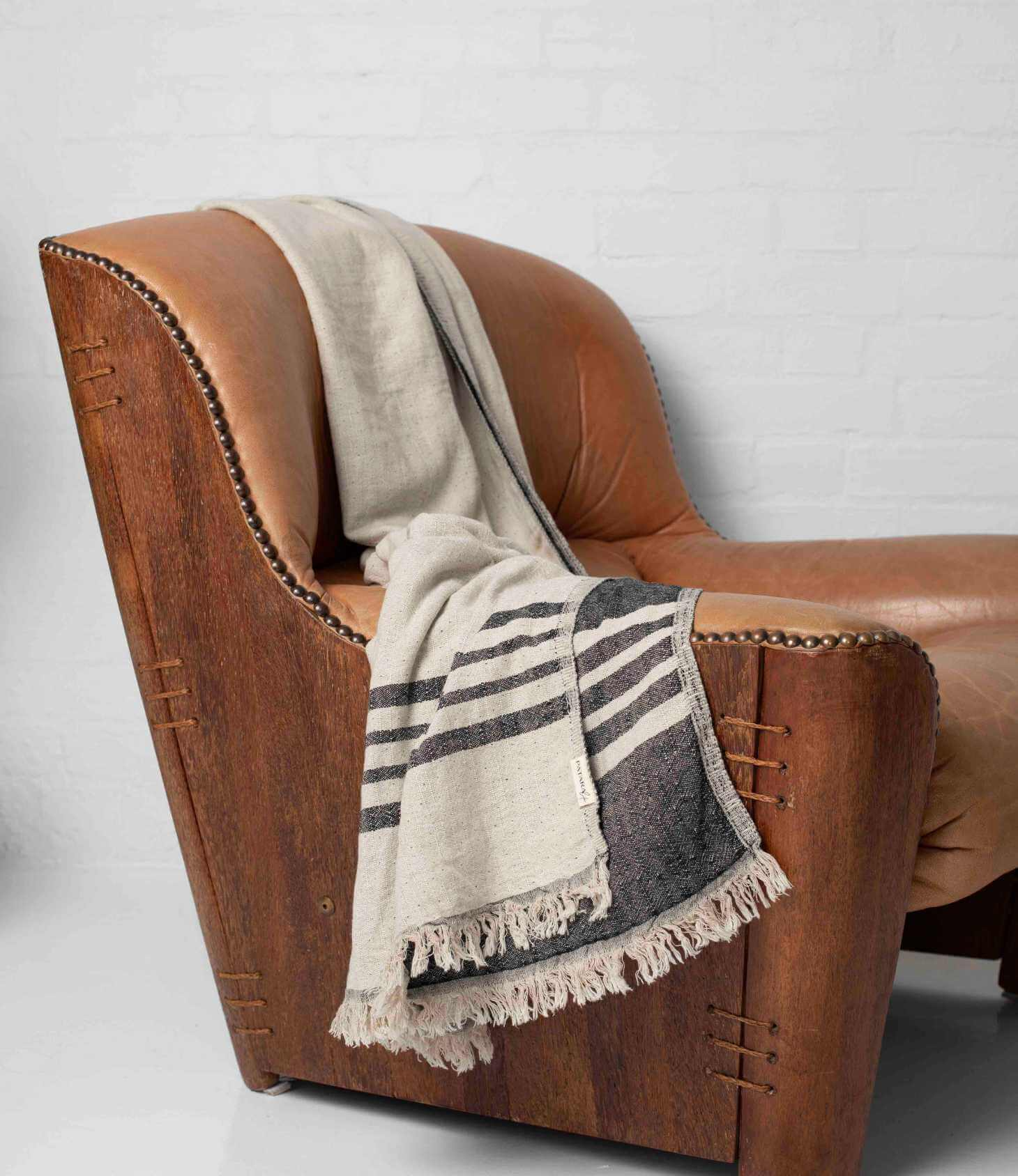 Anatolia Linen Throw - Black – Penny & Reiby