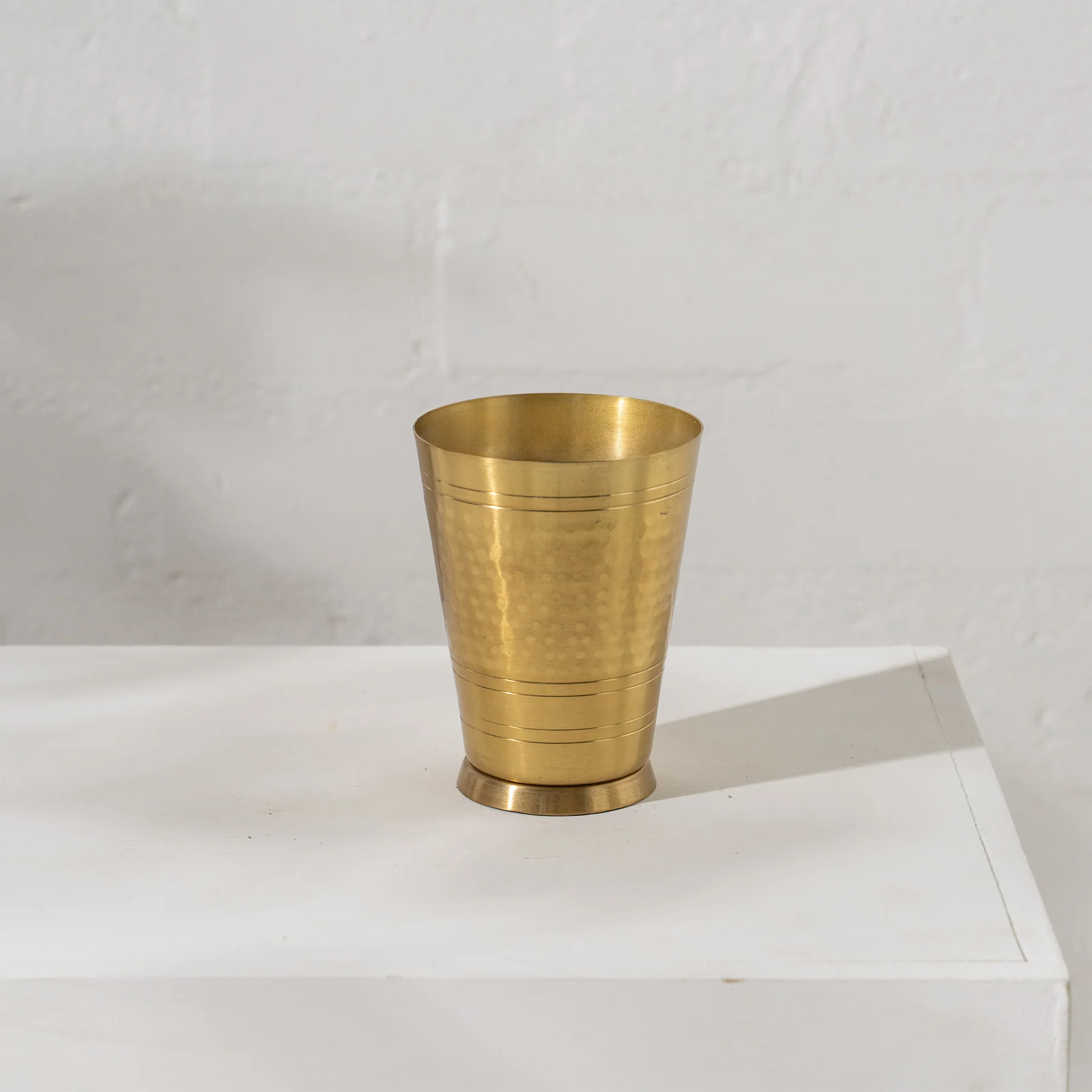 Handmade Brass Lassi Cup - Hammered Pattern – Penny & Reiby